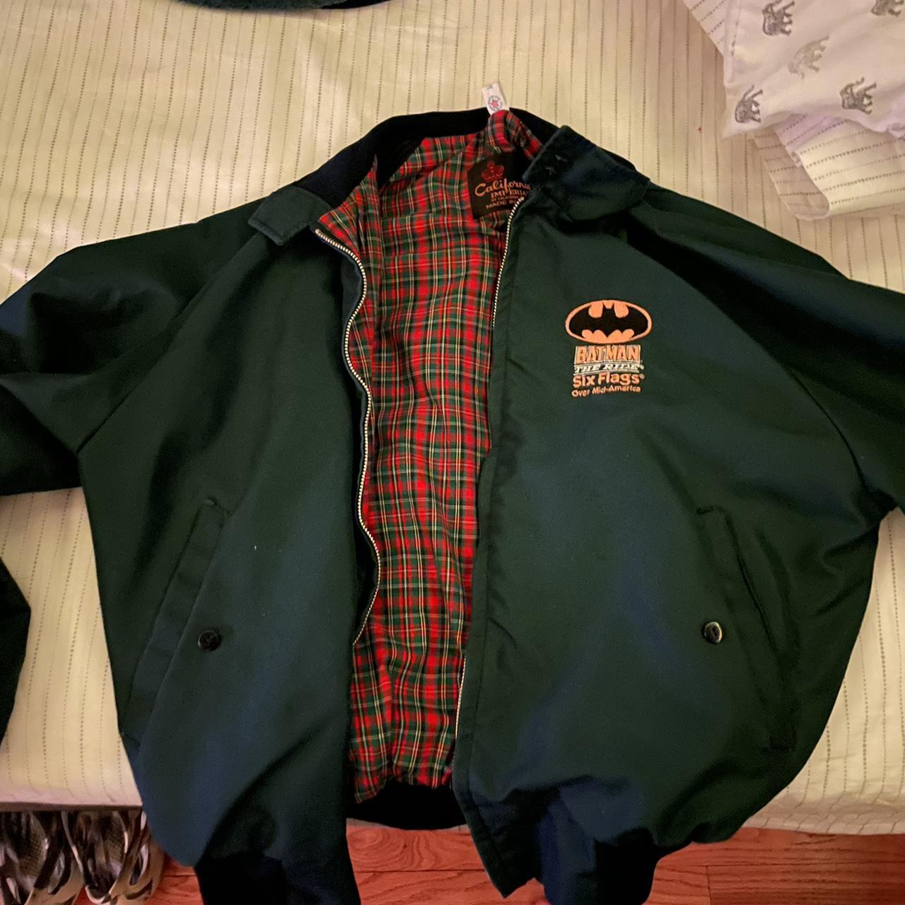 DC Comics Men's Navy and Yellow Jacket | Depop