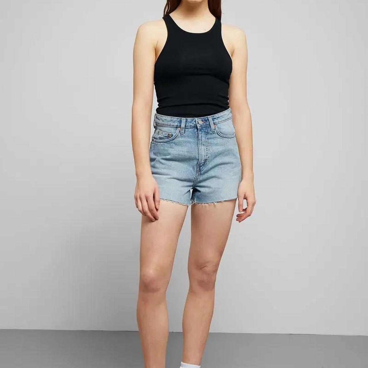 Weekday brand denim cut off shorts size 36. - Depop