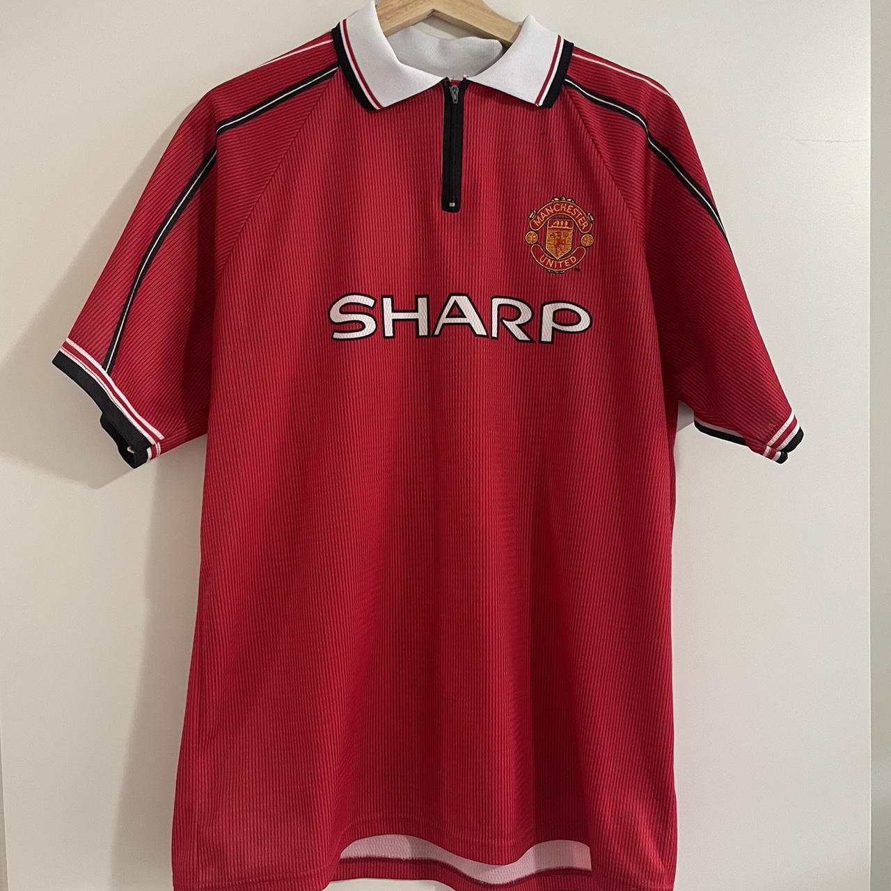 Vintage Manchester United Home Kit 99/00 Barclays... - Depop