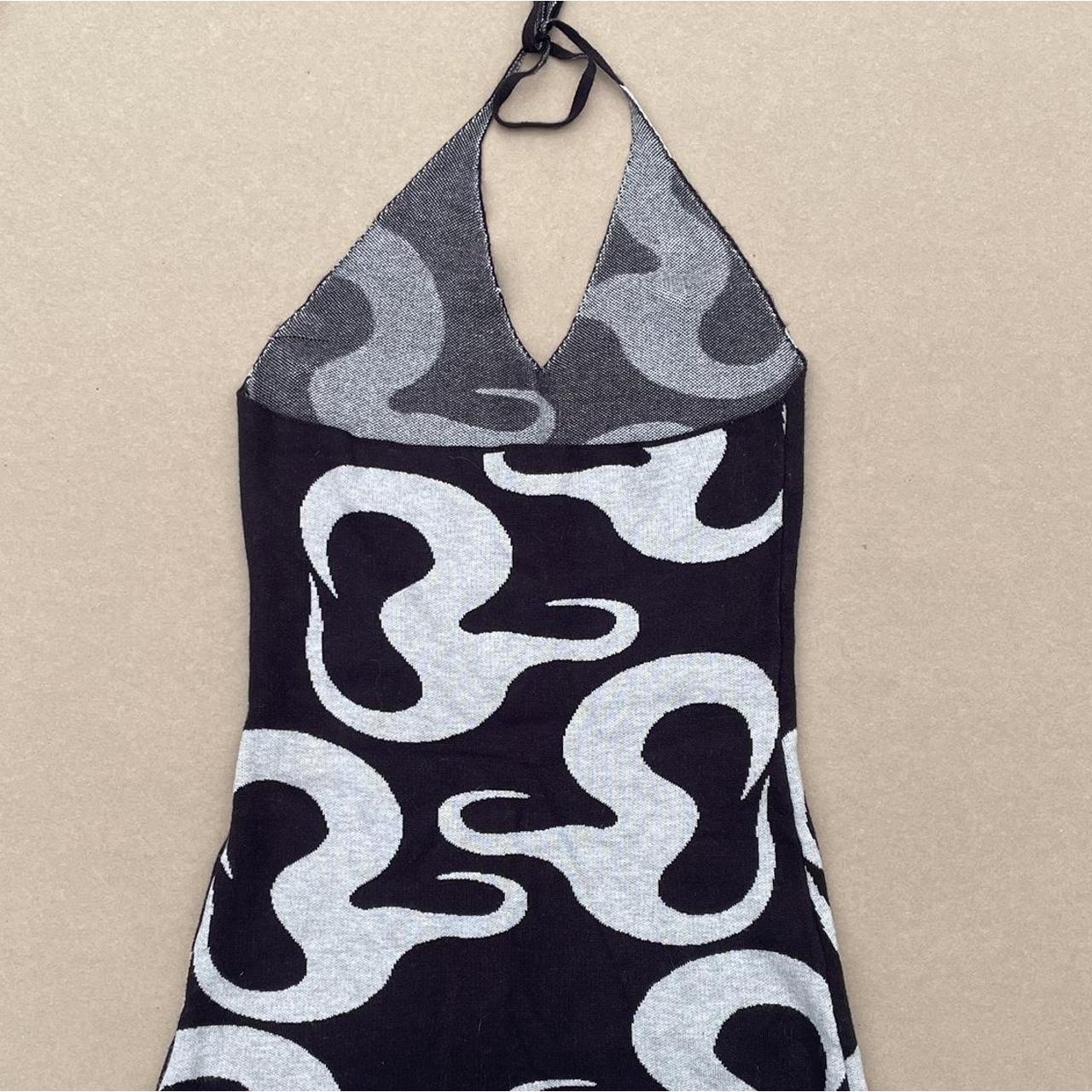 House of Sunny Women's Cream and Black Dress | Depop