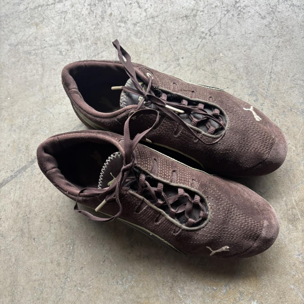 super cute vintage brown puma speedcats!! these are... | Depop