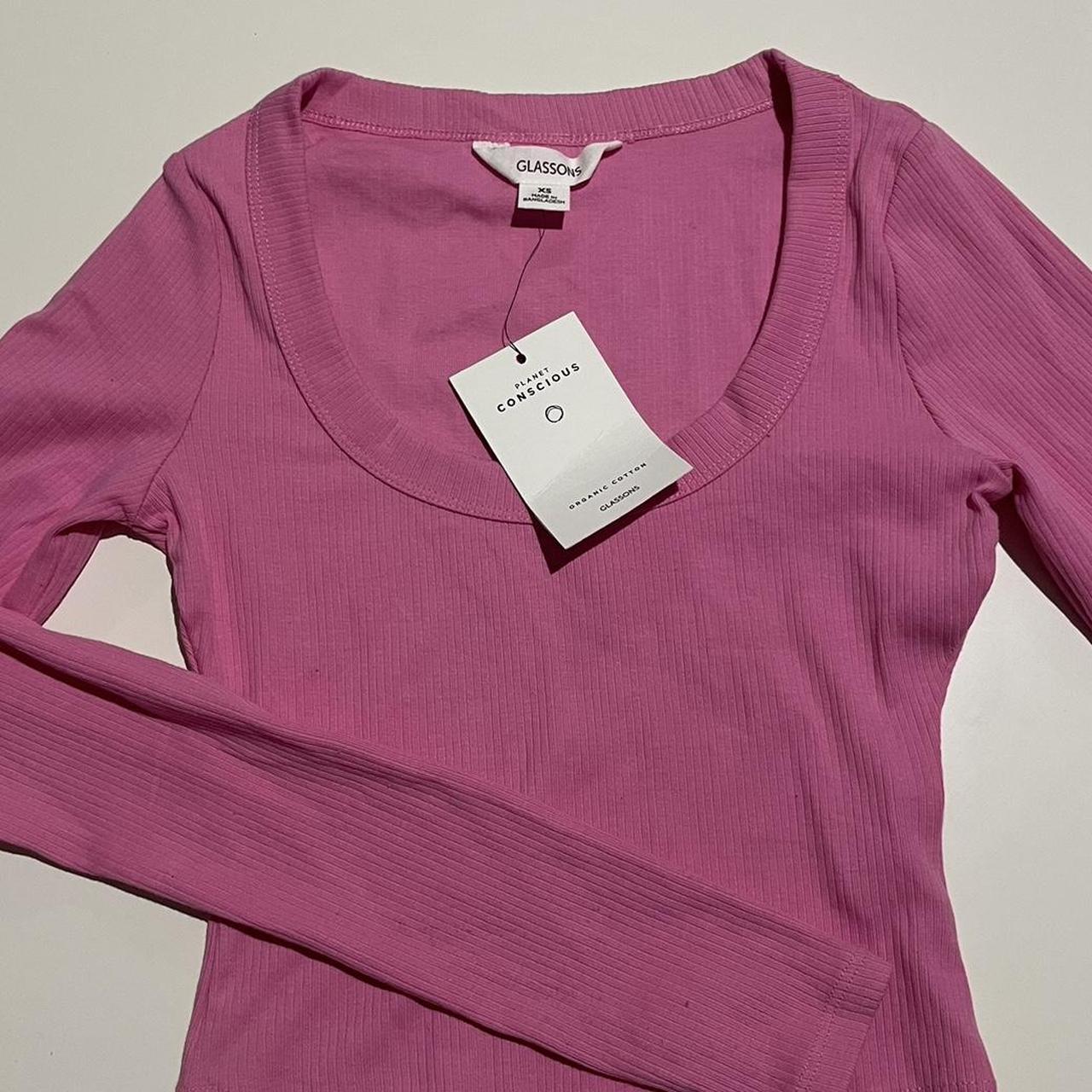 Pink Long Sleeve Glassons Top Size XS Brand New... - Depop
