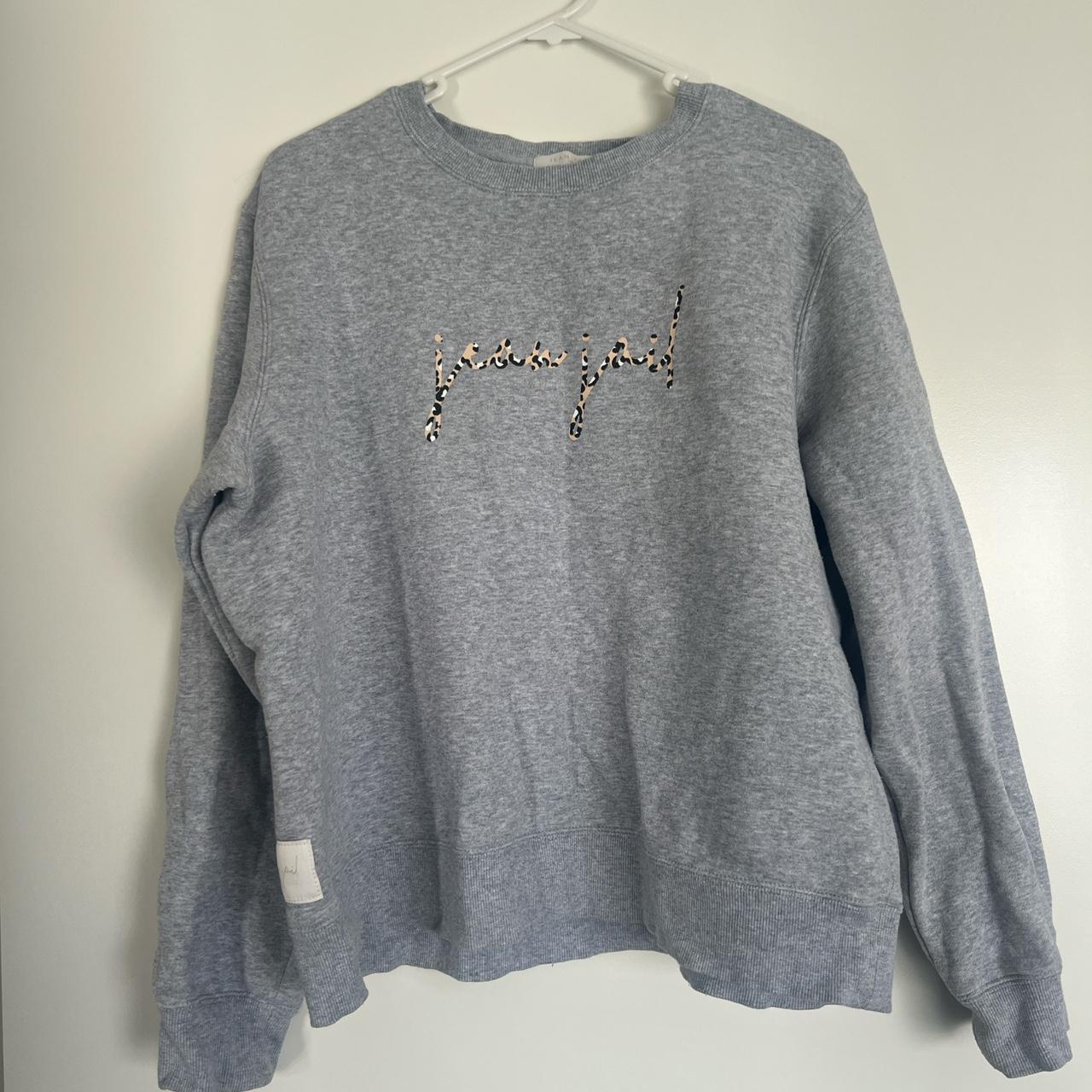 Jean Jail grey jumper Size 12 - Depop