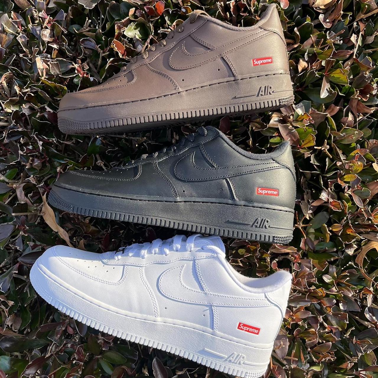 nike air force 1 low supreme— brown colorway size 13... - Depop