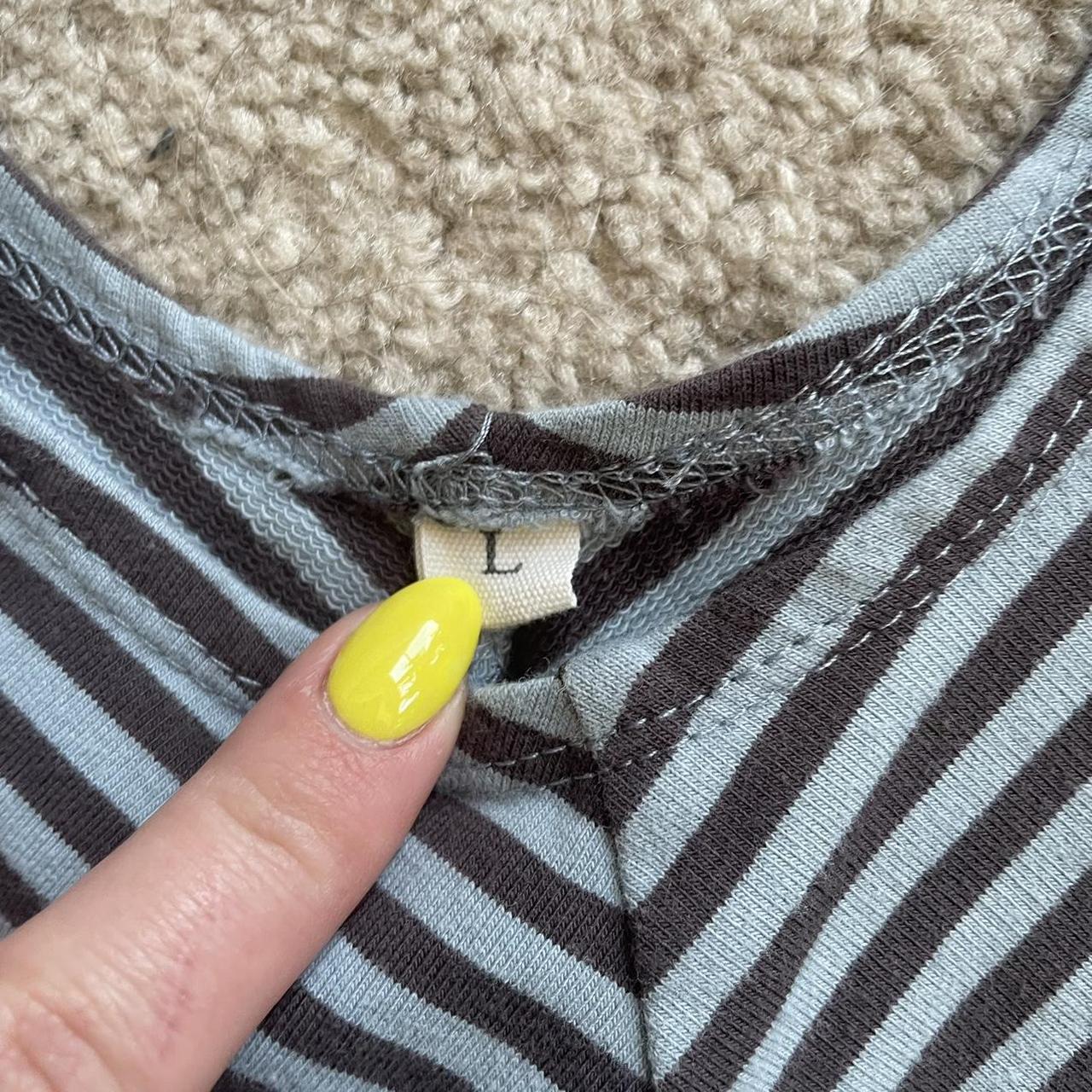 Women's Blue and Brown Crop-top | Depop