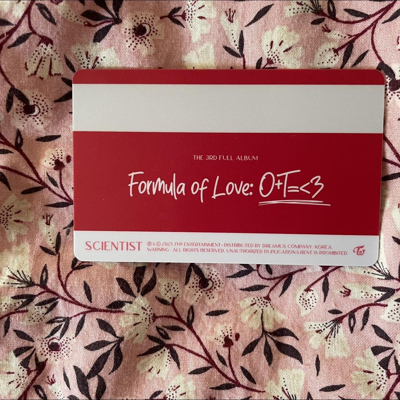 OFFICIAL TWICE JIHYO SCIENTIST CARD - FORMULA OF... - Depop