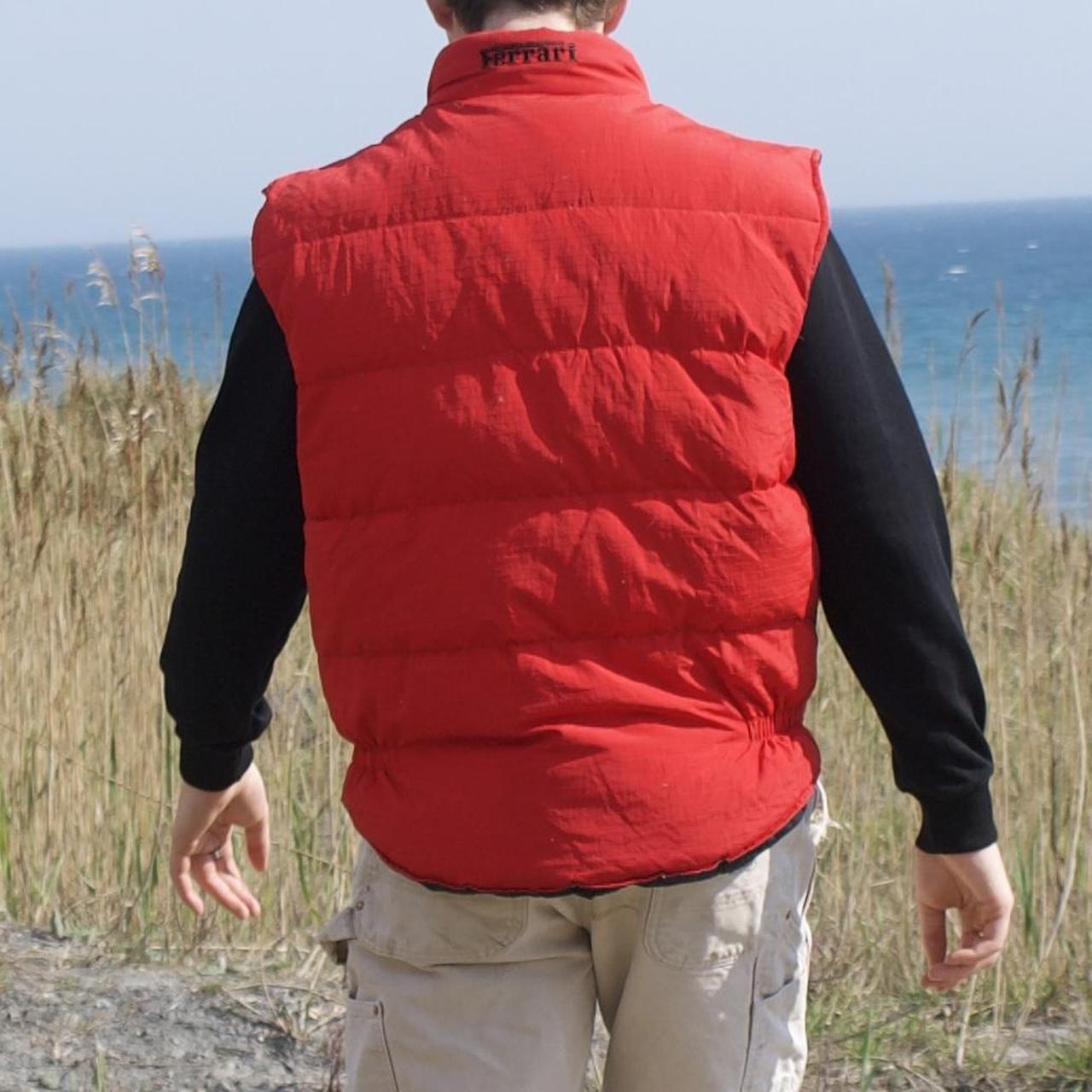 Ferrari red gilet puffer jacket Size medium 24 x... - Depop