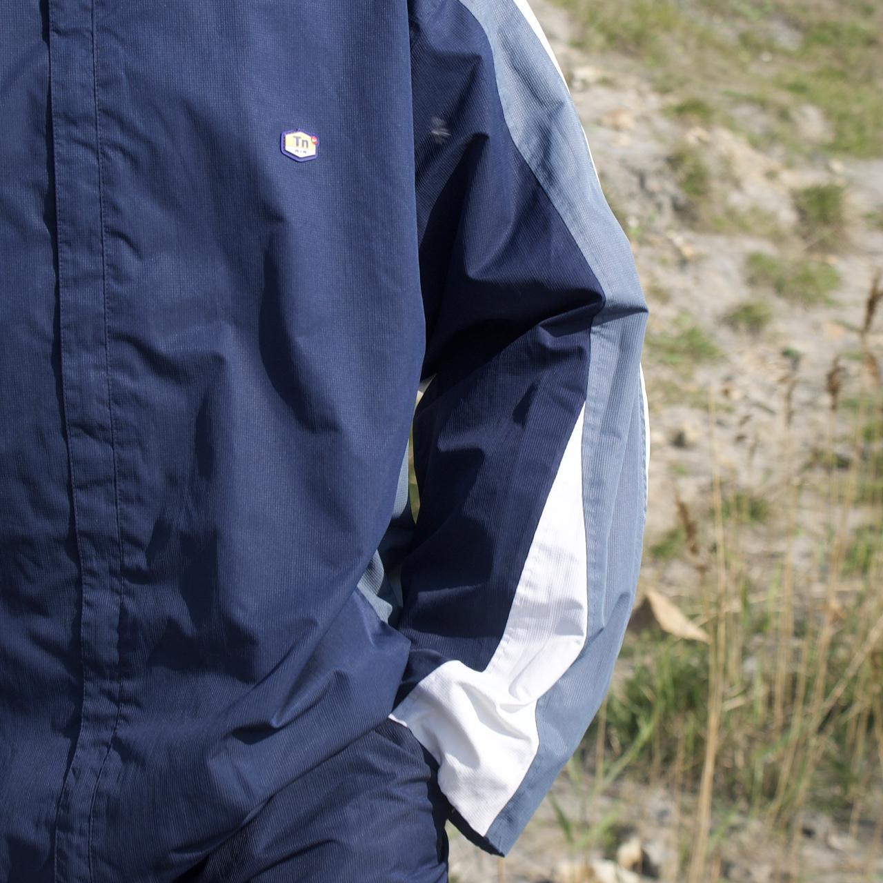 Nike TN tracksuit navy blue and white Size XXL... - Depop