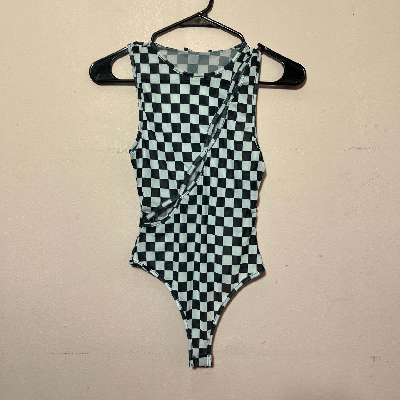 DOLLSKILL MESH CHECKED BODYSUIT NEW WITHOUT TAGS - Depop