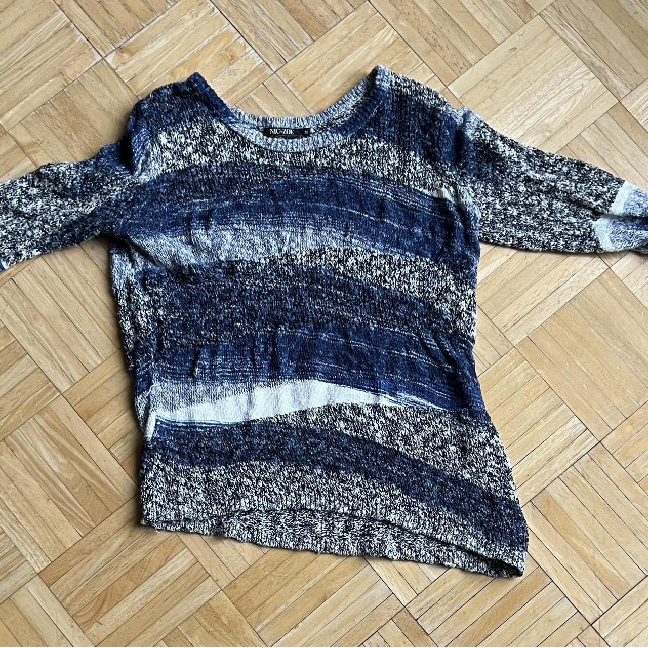 GORGEOUS ASYMMETRICAL KNIT SWEATER BRAND: NIC+ZOE... - Depop