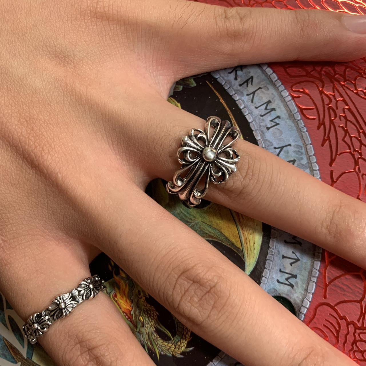 chrome hearts ring set . completely adjustable so... - Depop