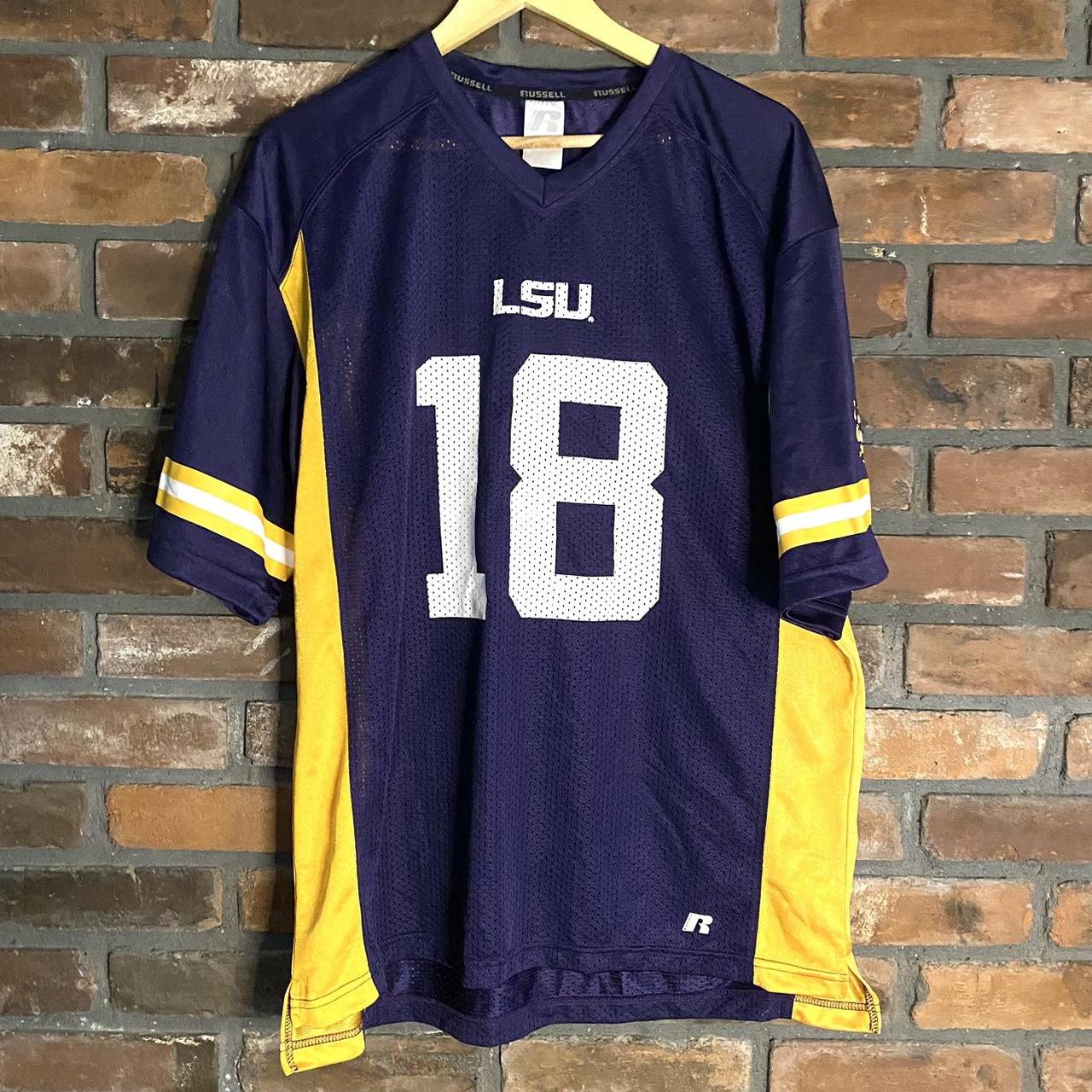 LSU Tigers #18 Football Jersey L Good... | Depop