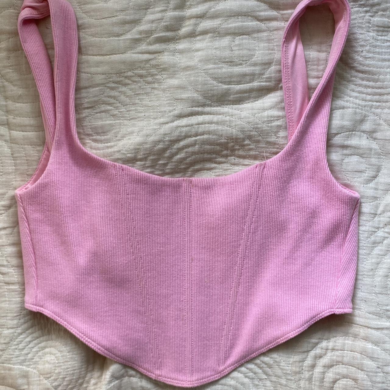 GLASSONS pink corset top 🌸 Super comfy, worn twice ... - Depop