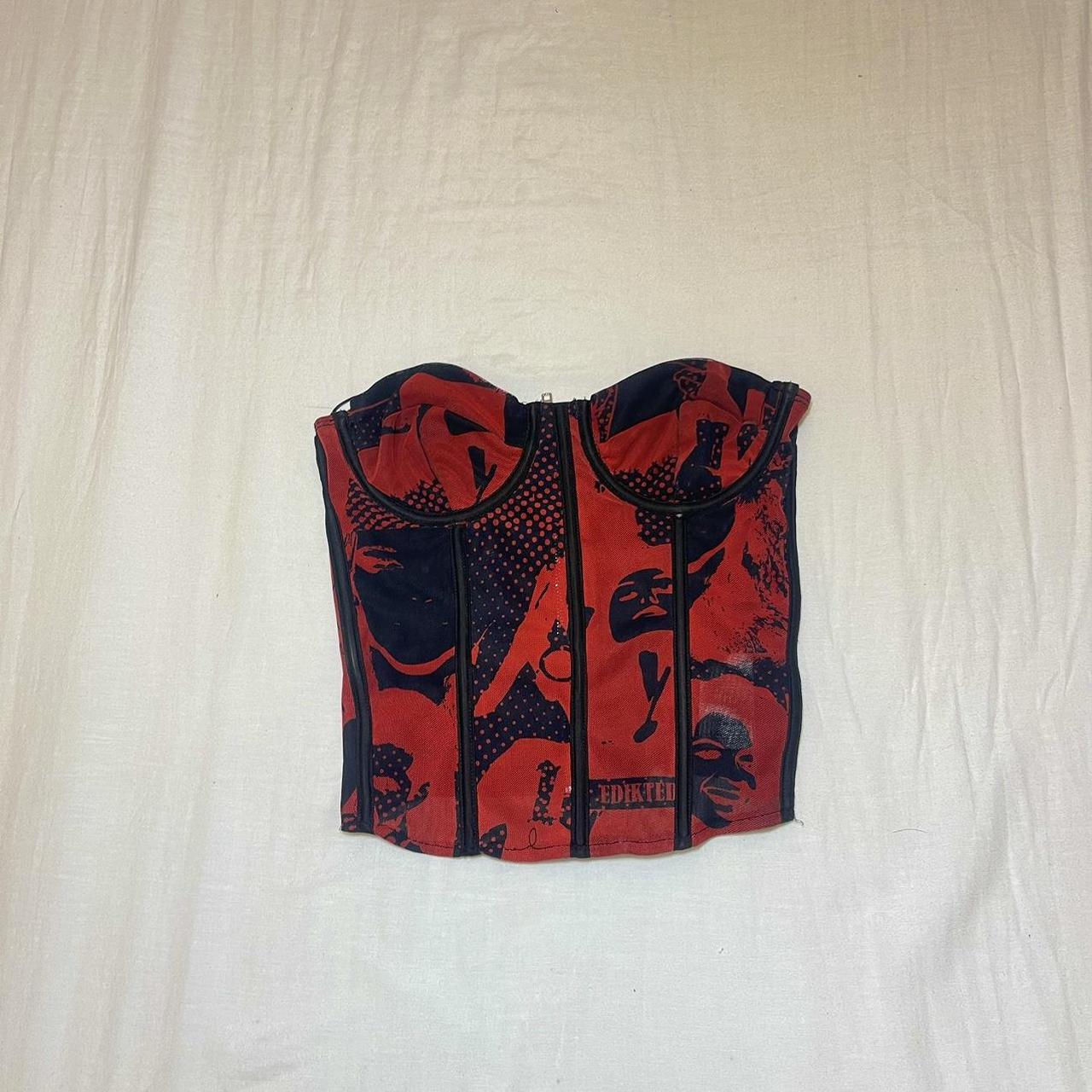 Edikted mesh corset top (skirt set also available) - Depop