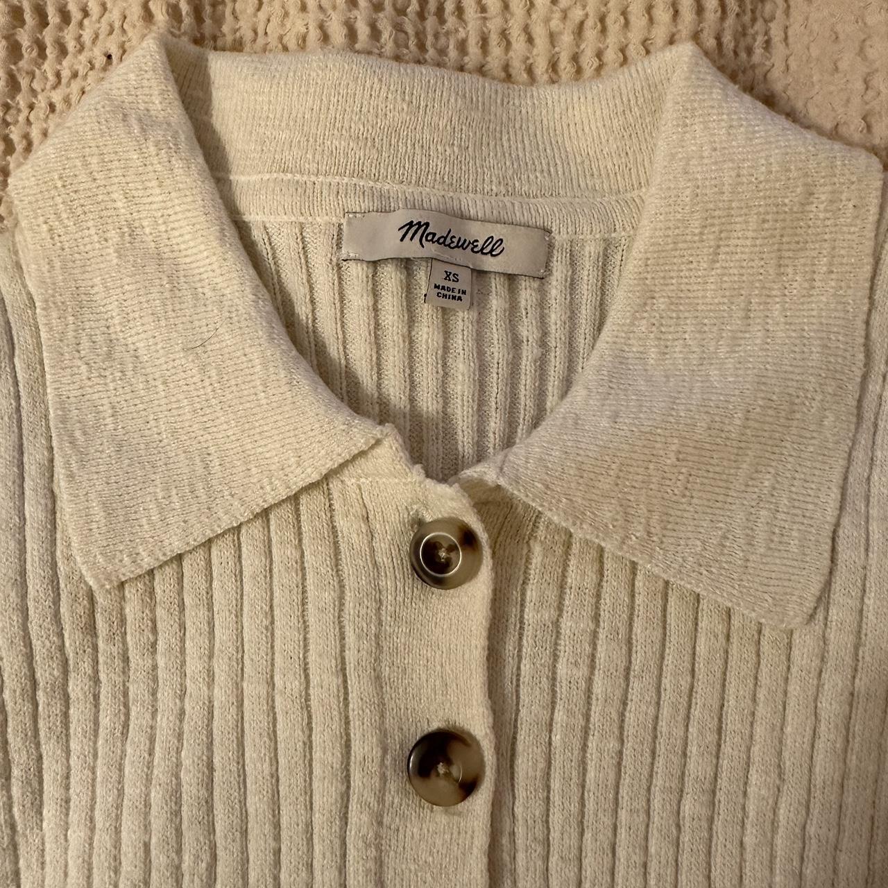 Madwell ribbed button-down top. Super cute and... - Depop