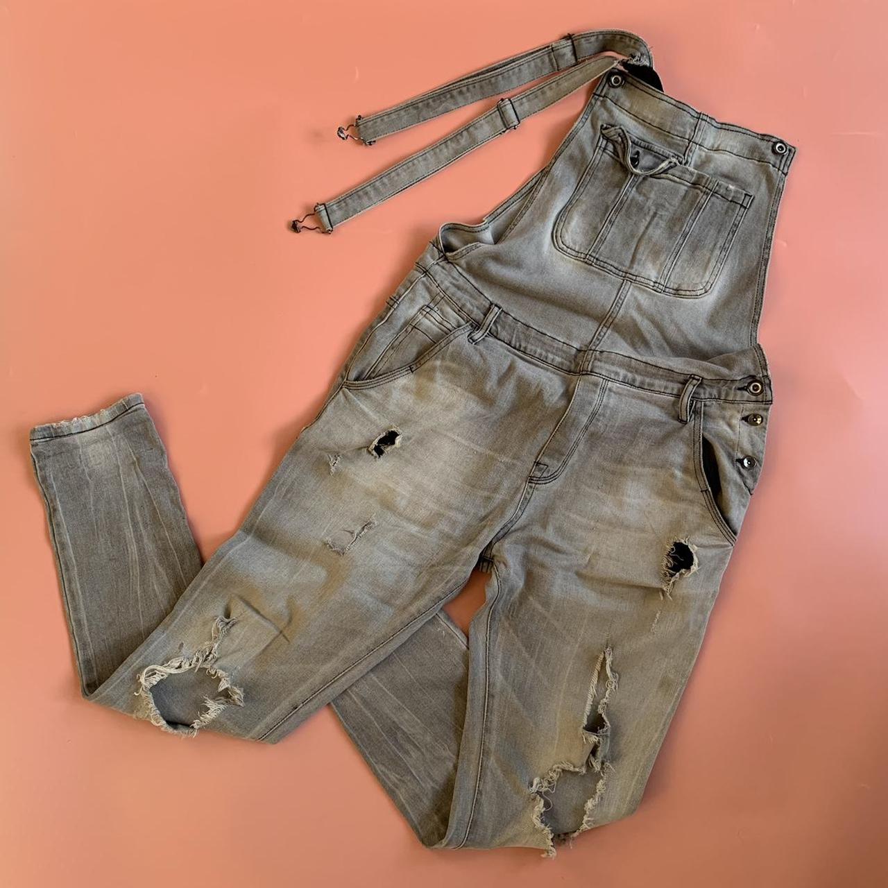 Men's Grey Dungarees-overalls | Depop