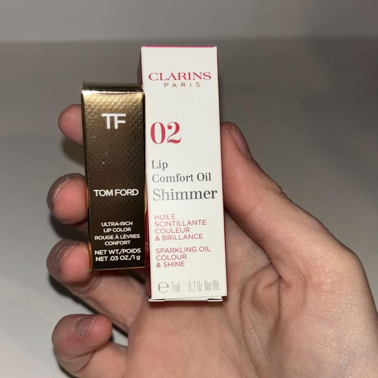 Clarins Paris lip oil and lip shimmer #lipcare Mini... | Depop