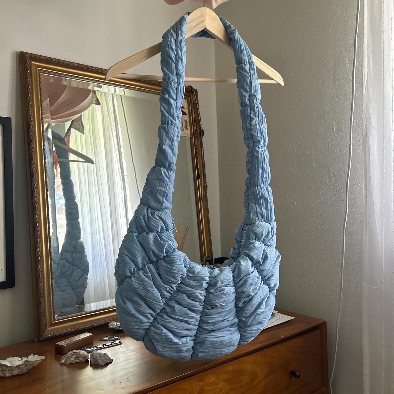 COS blue ripple crescent crossbody bag/purse In... - Depop