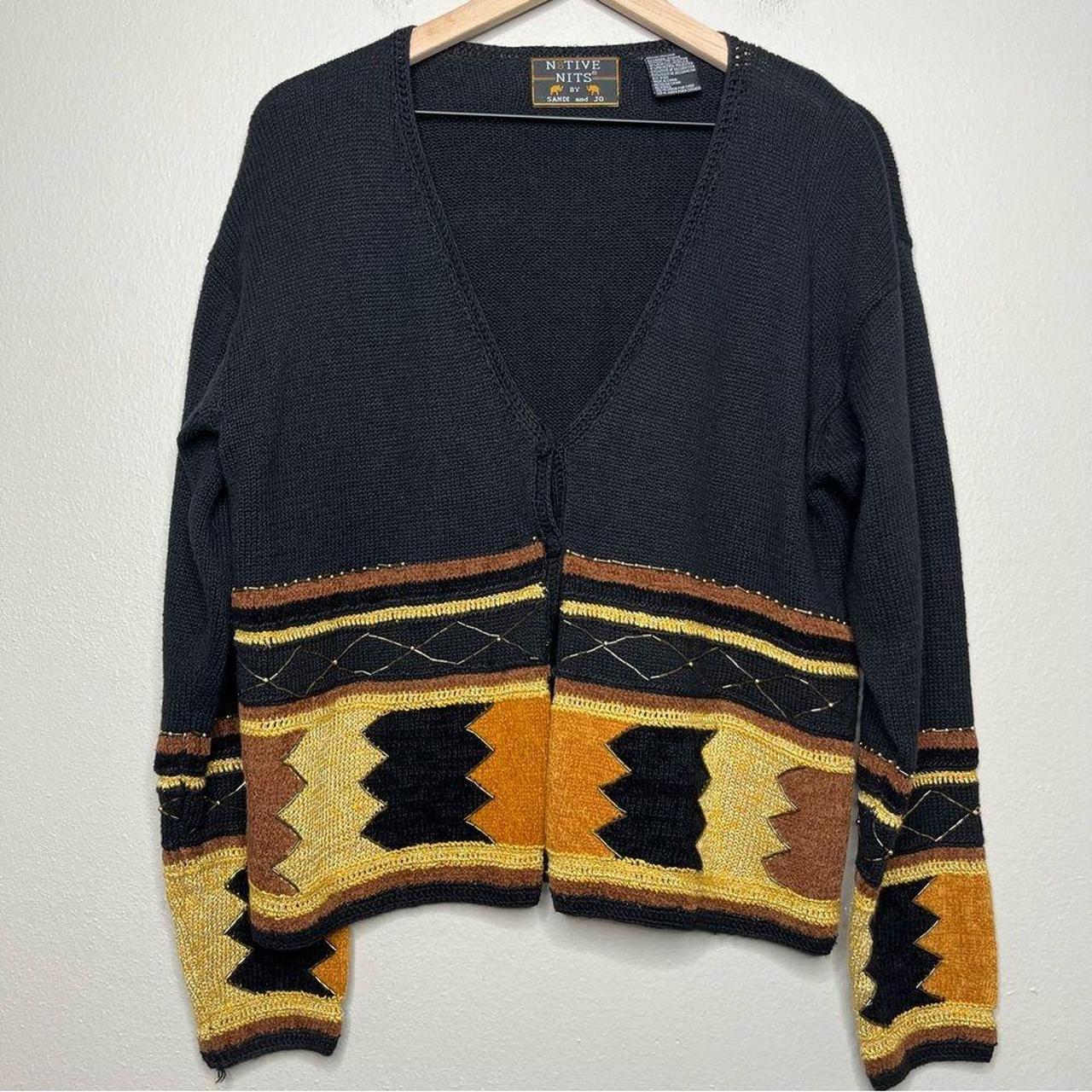 VTG Native Nits Women Cardigan Sweater Medium... | Depop
