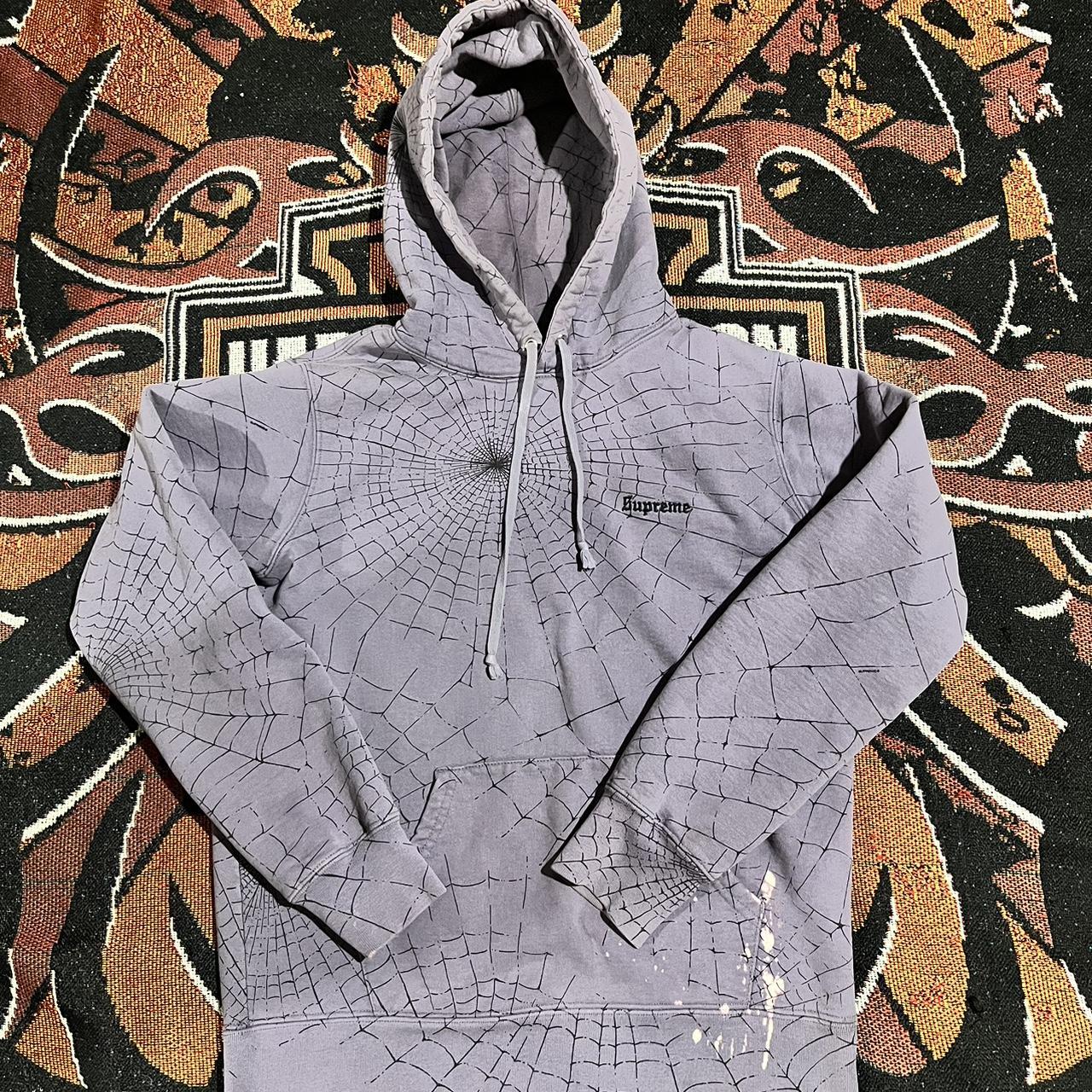 Supreme Spider Web Sweatshirt Hoodie, size Medium,... - Depop