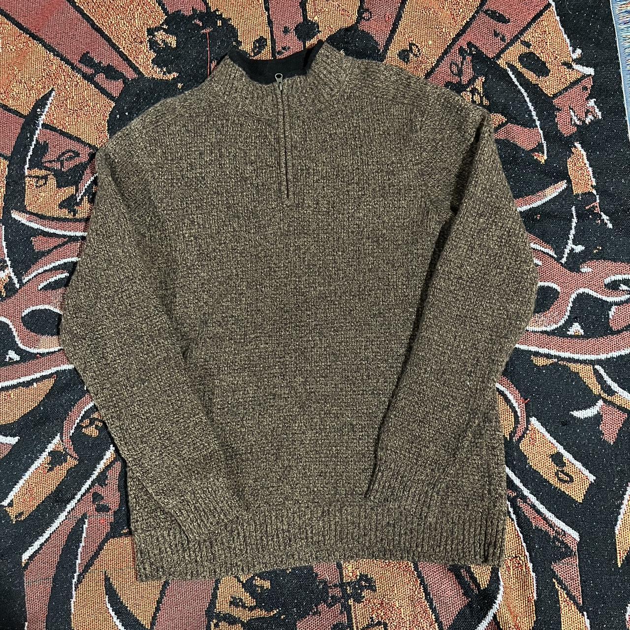 Vintage Pendleton Wool Quarter Zip Sweater, in good... - Depop
