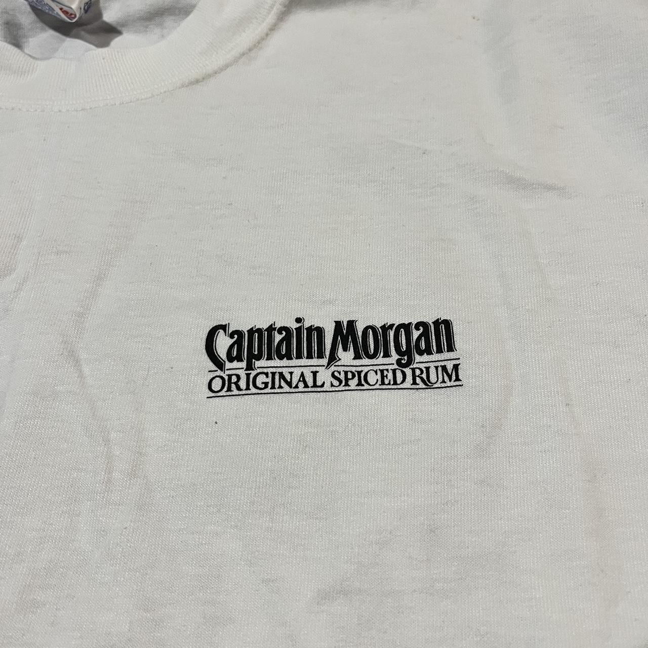 Vintage Captain Morgan Shirt, size XL, light... - Depop