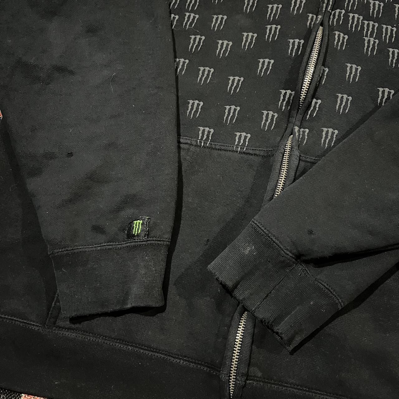 Vintage Y2K Monster Energy Zip Up Sweatshirt Hoodie,... - Depop