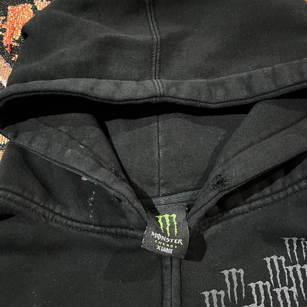 Vintage Y2K Monster Energy Zip Up Sweatshirt Hoodie,... - Depop