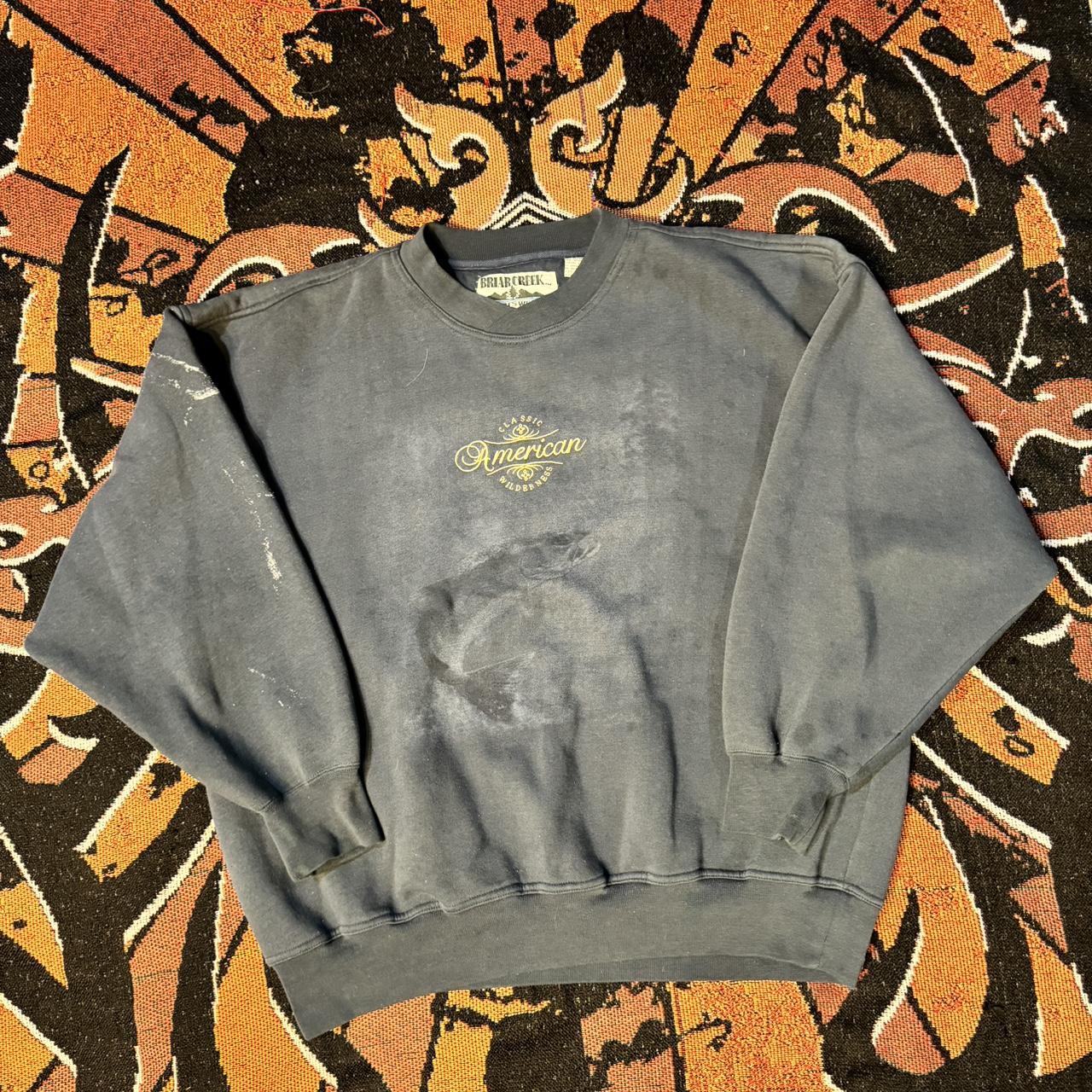 Vintage Fish Nature Sweatshirt, size XL,... - Depop