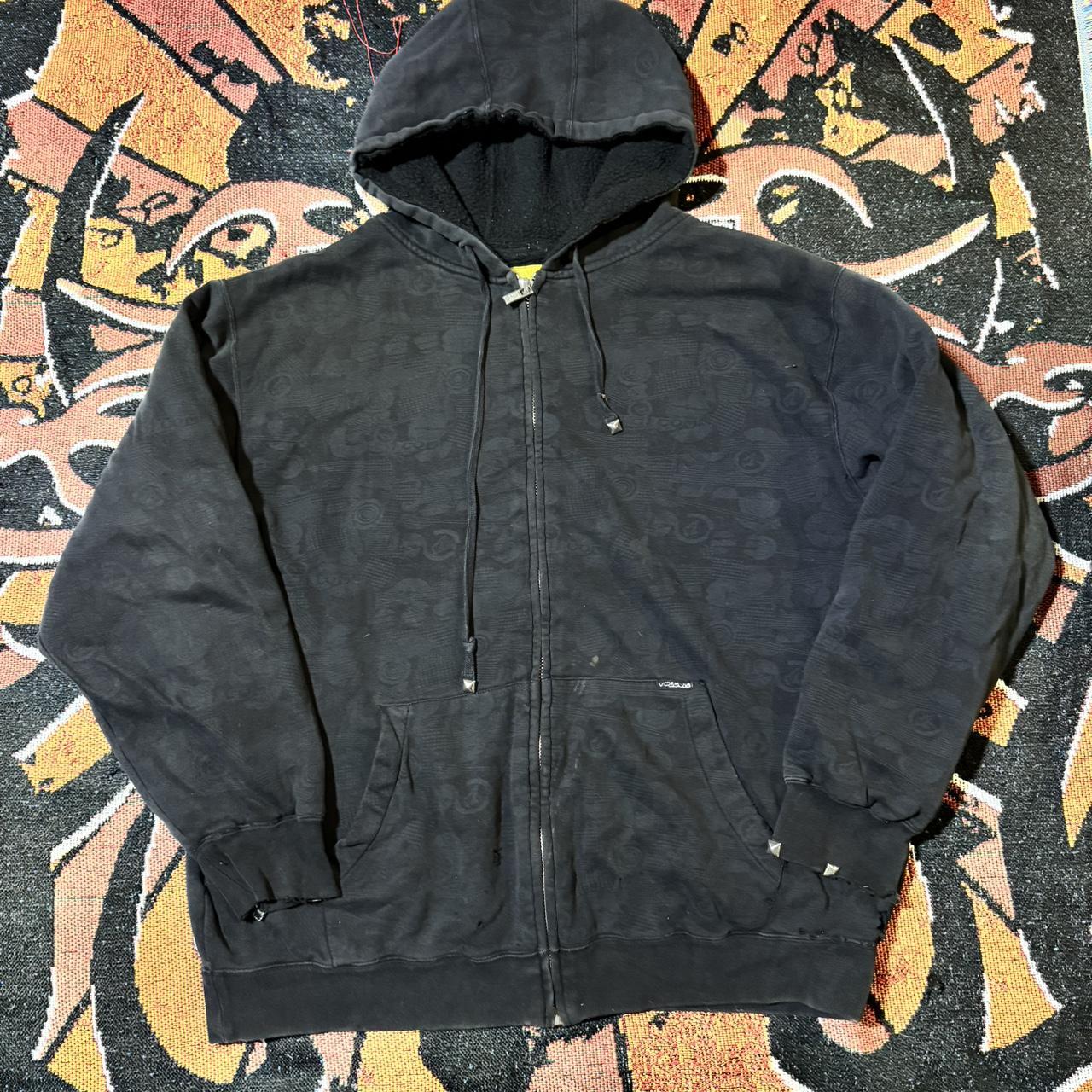 Vintage Y2K Volcom Zip Up Hoodie, fits like an XL,... - Depop