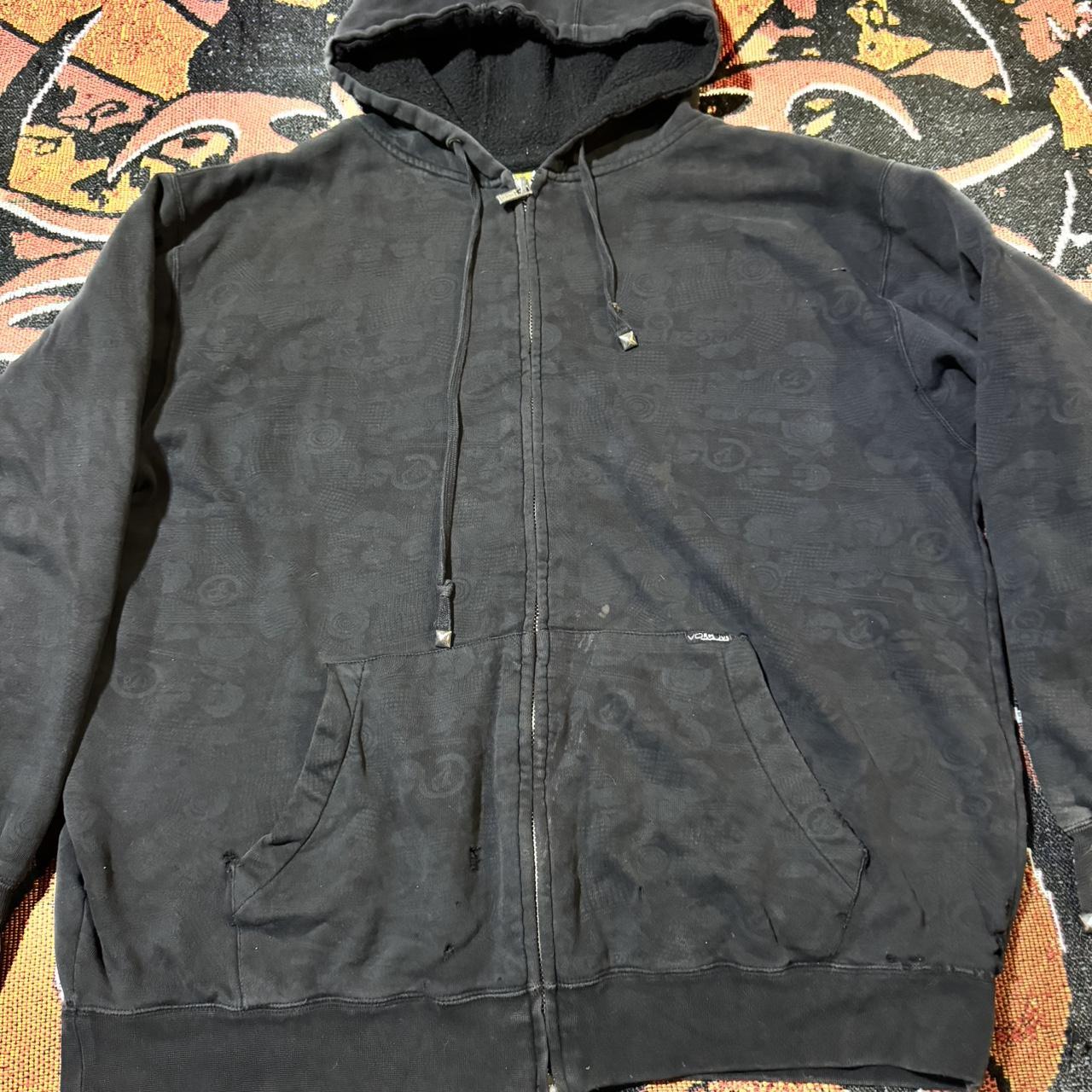 Vintage Y2K Volcom Zip Up Hoodie, fits like an XL,... - Depop