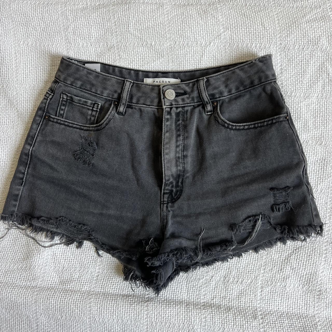 pacsun black denim shorts super comfy and basic... - Depop