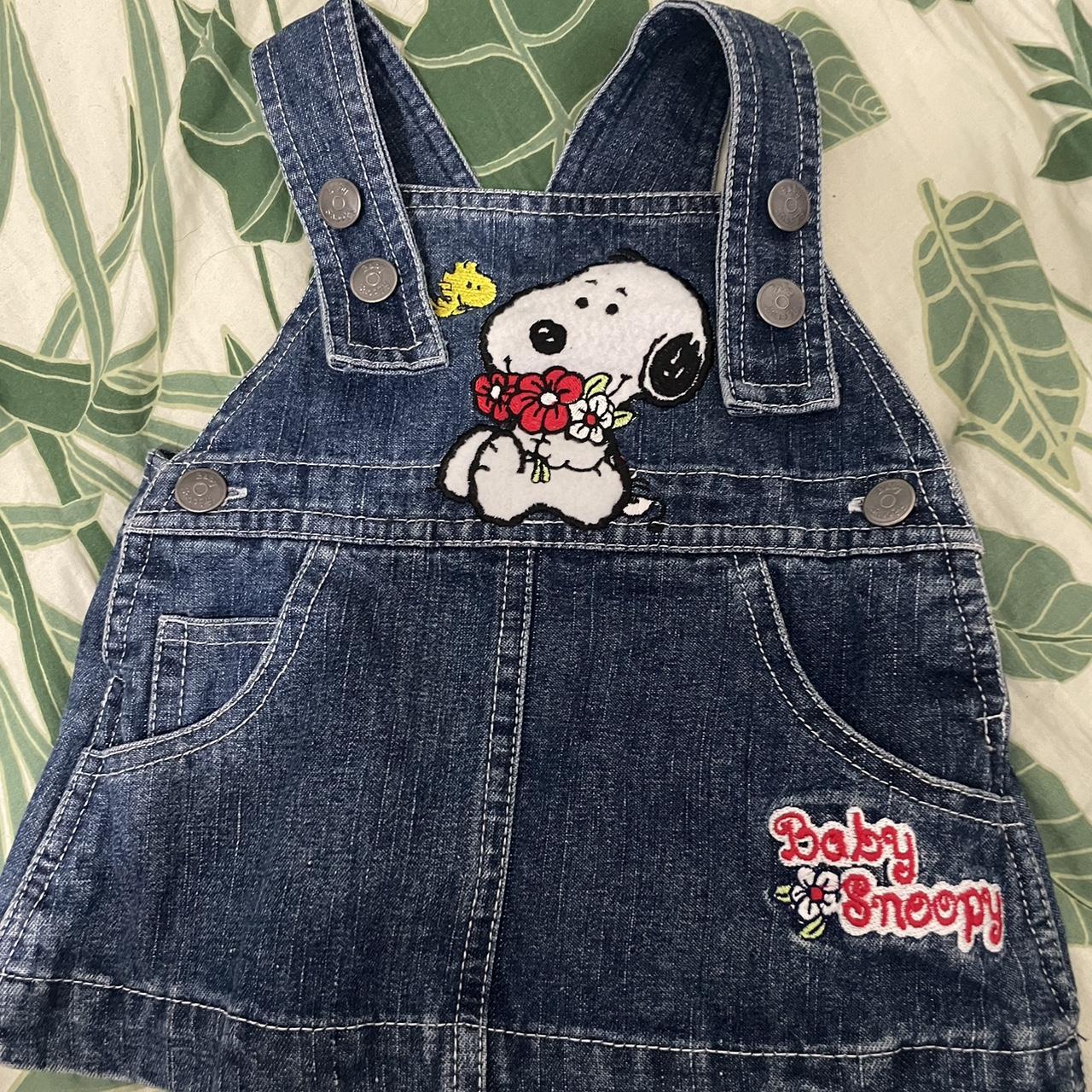 Adorable Baby Snoopy overalls 💙 Size is 0-3 months.... - Depop