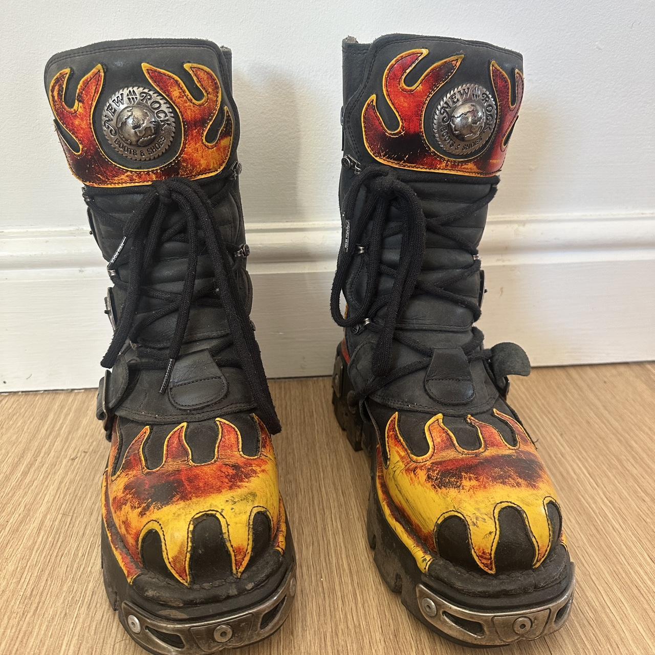 New rock flame boots size 6 | Depop