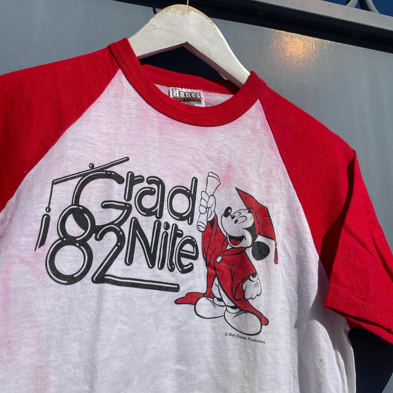 Vintage 80s “Mickey Mouse” Grad night t-shirt • in... | Depop