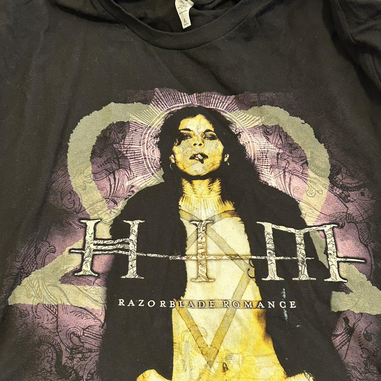 HIM “razor blade romance” shirt. it has been worn... - Depop