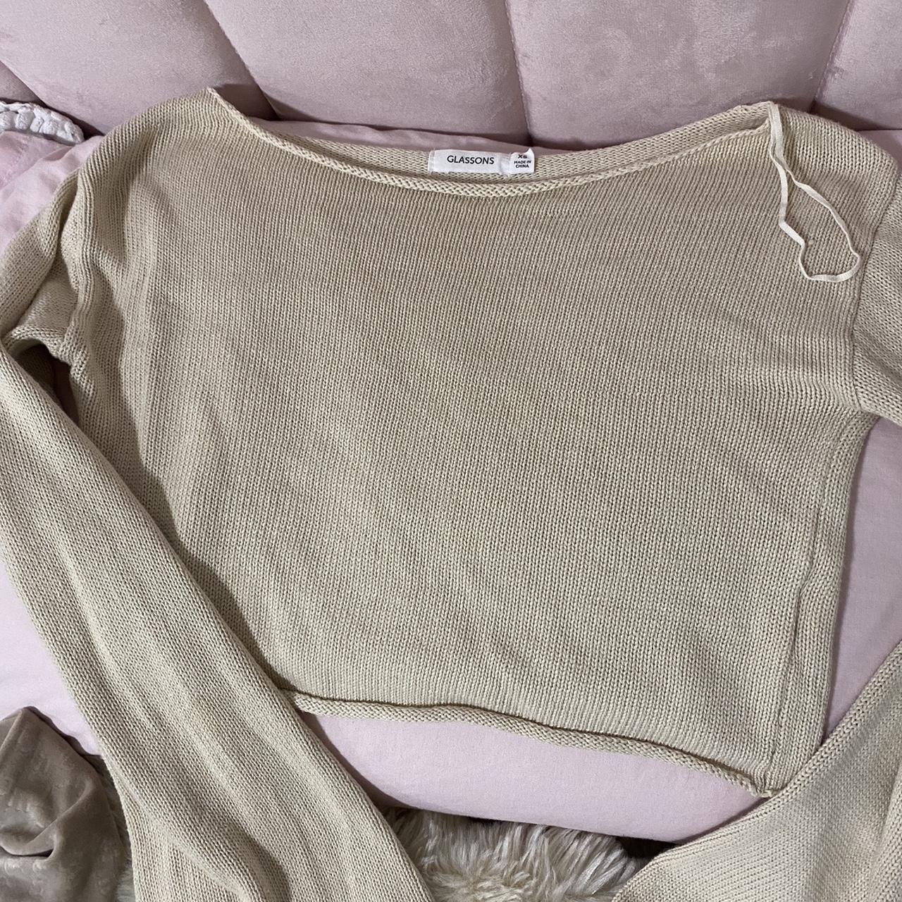 glassons matching knit set tan worn a few times... - Depop
