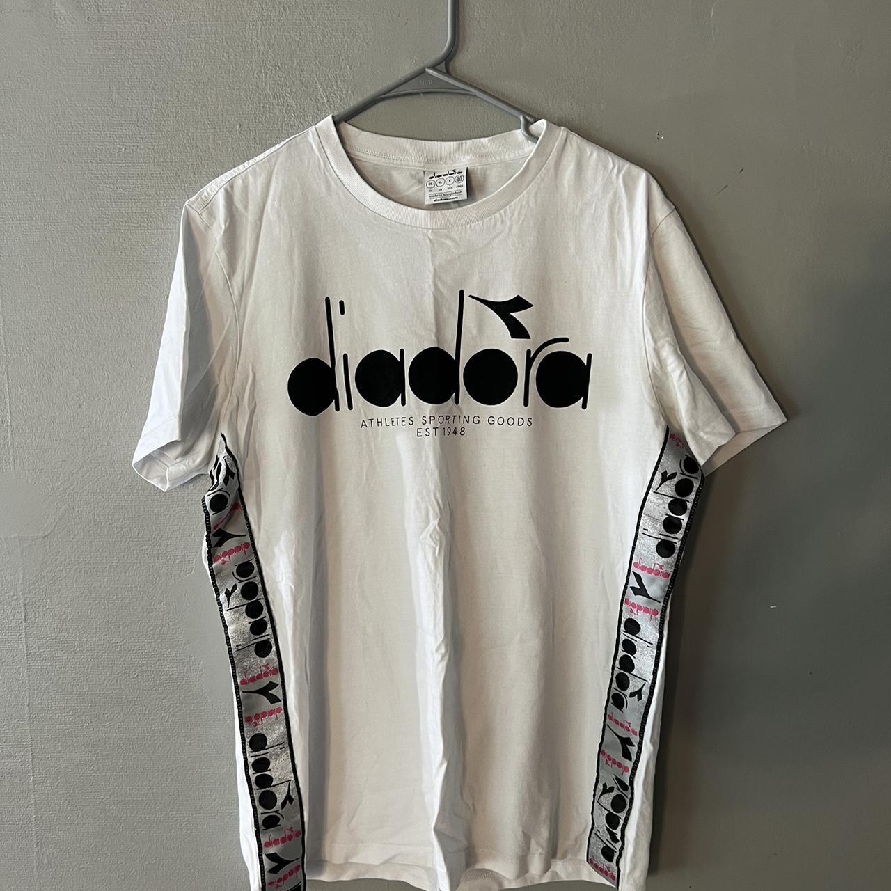 VINTAGE Diadora Graphic Logo Tee Size Large... - Depop