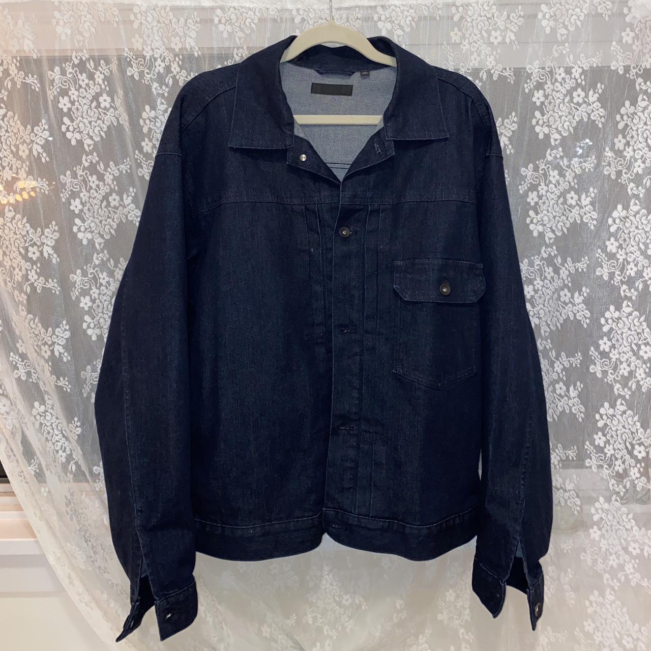 Cutie oversized beautiful deep blue denim Uniqlo jacket - Depop