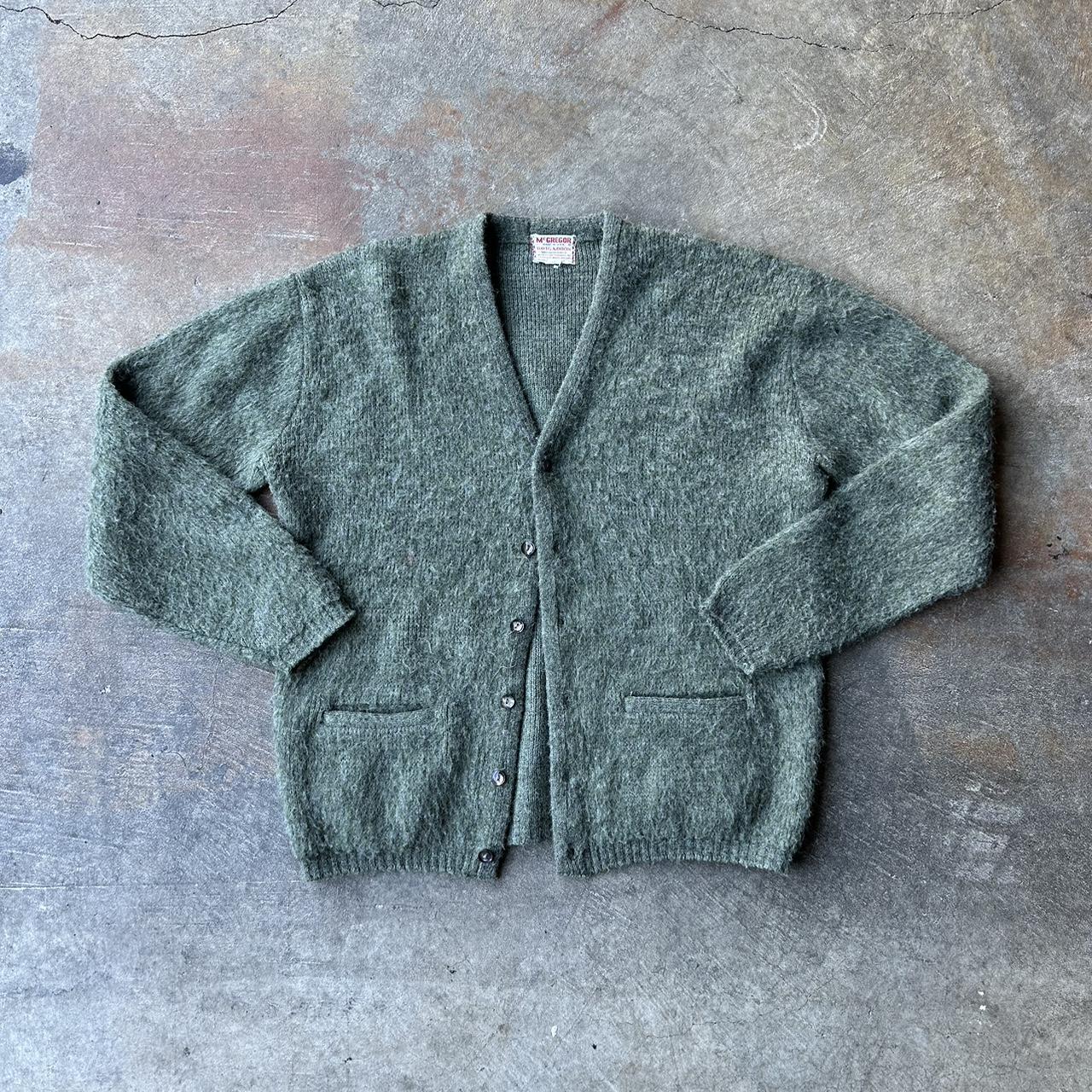 Large Vintage Mcgregor wool cardigan, Kurt Cobain... - Depop