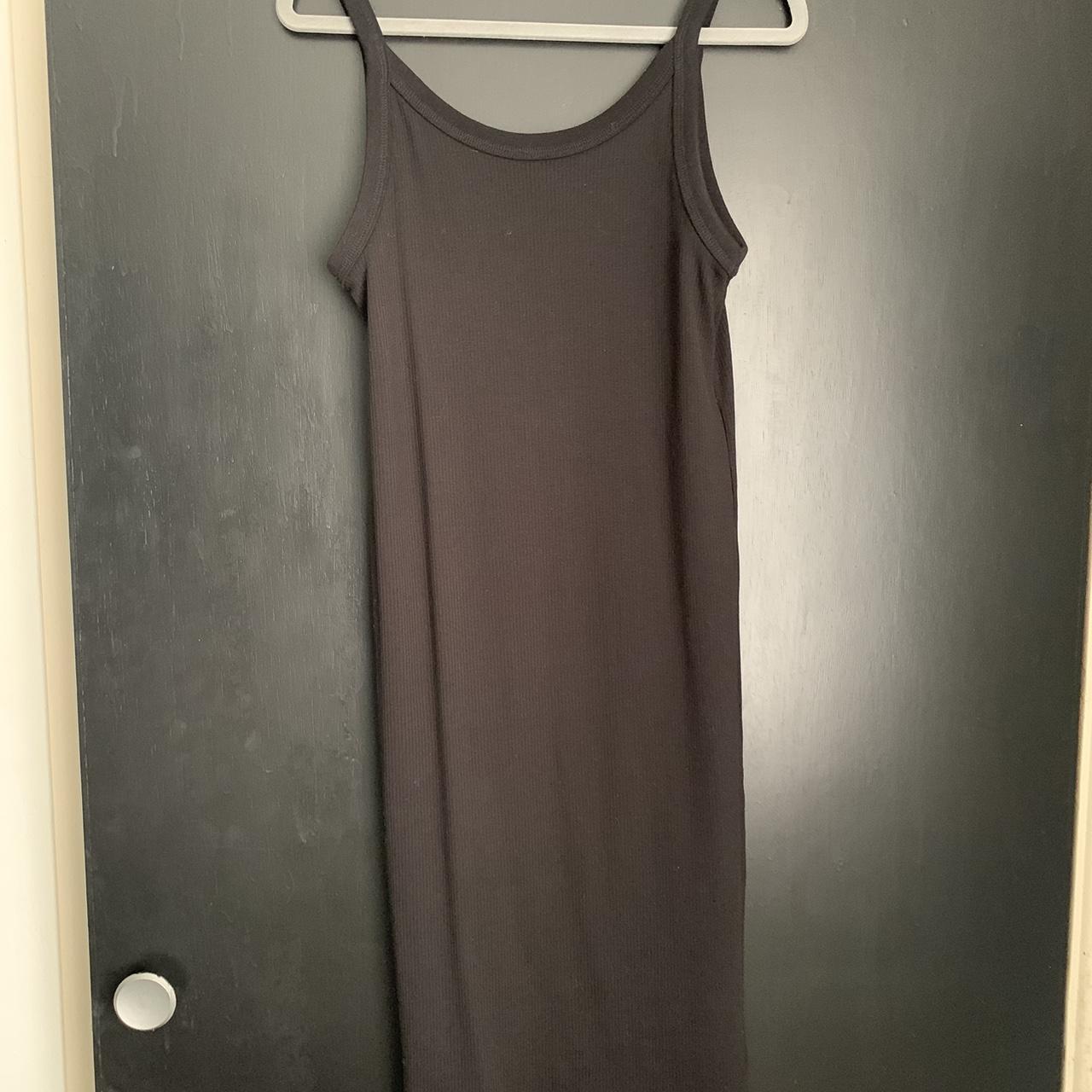 h&m basics black midi dress, so easy to style just... - Depop