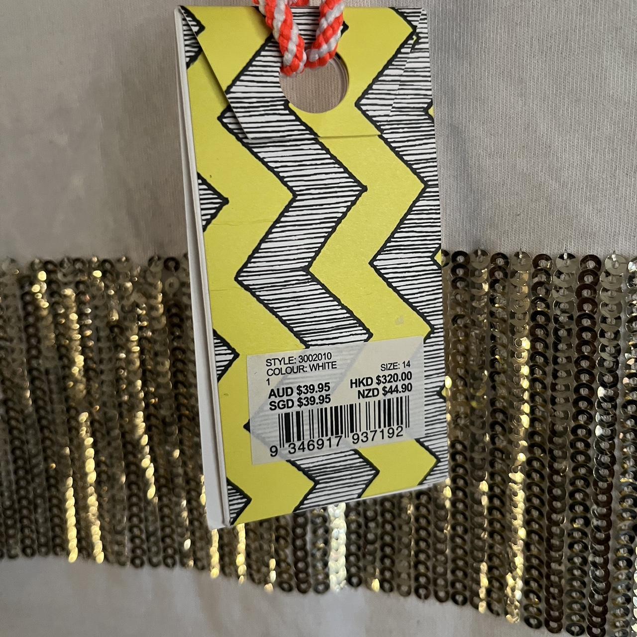 Seed Heritage White and Gold T-shirt | Depop