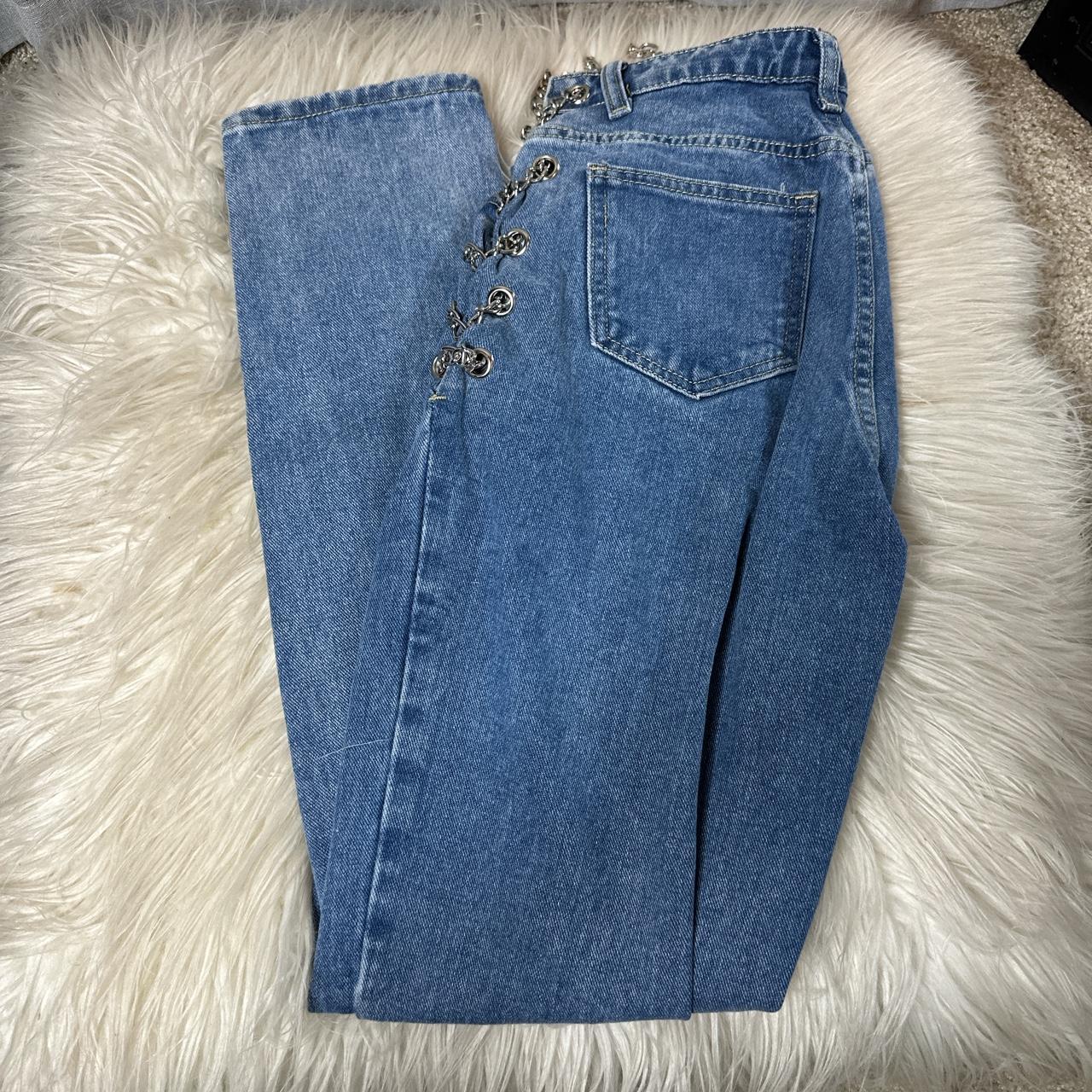 chained straight leg jeans ☆ - worn multiple times... - Depop