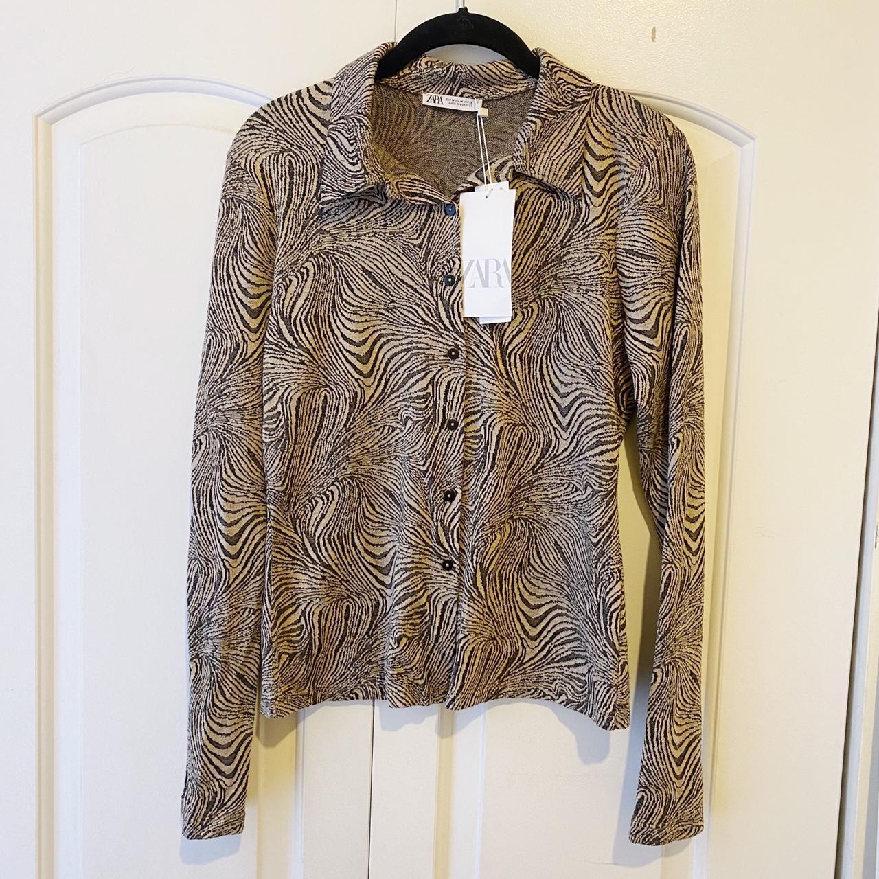 Try a reasonable offer :) Zara Pattern Jacquard... - Depop