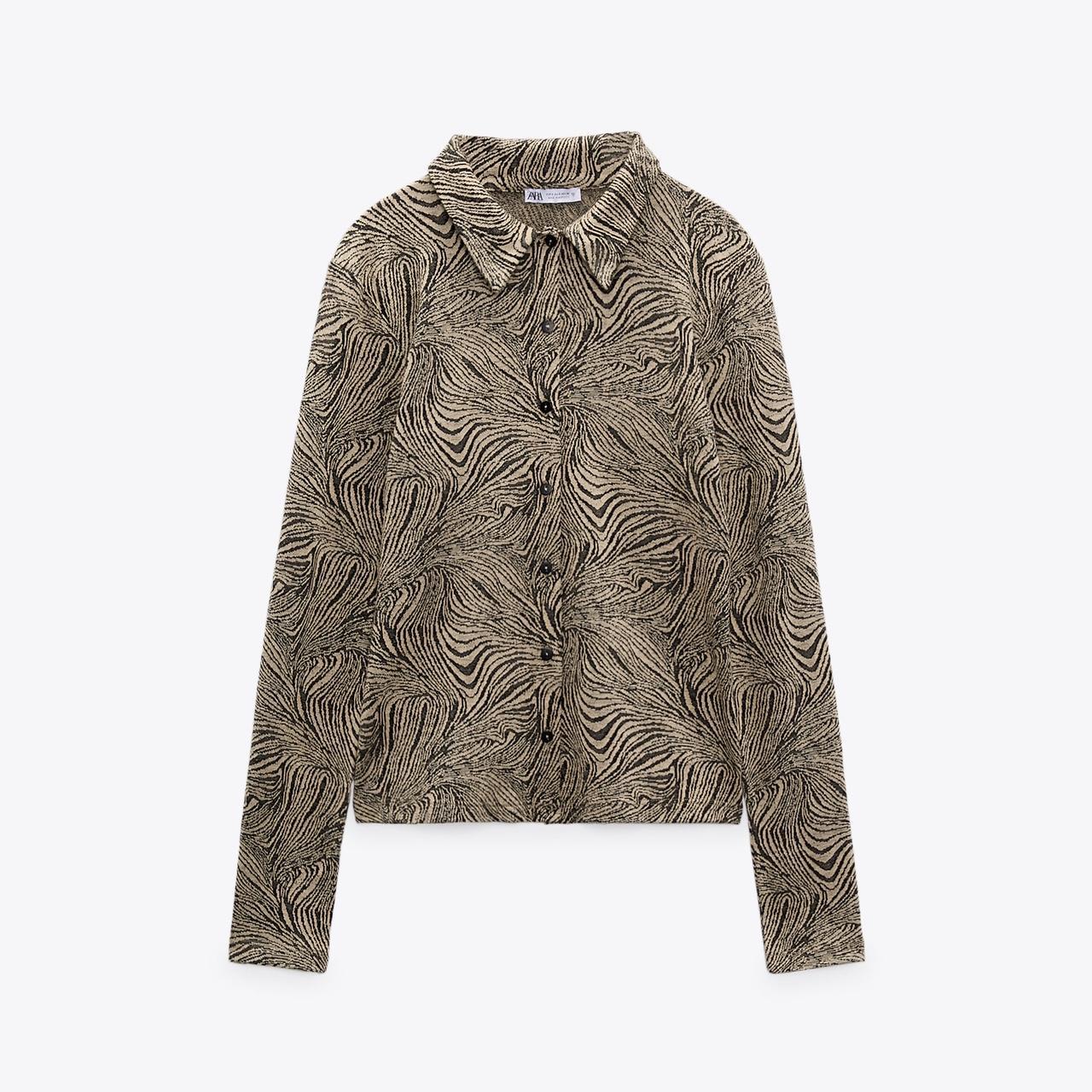 Try a reasonable offer :) Zara Pattern Jacquard... - Depop