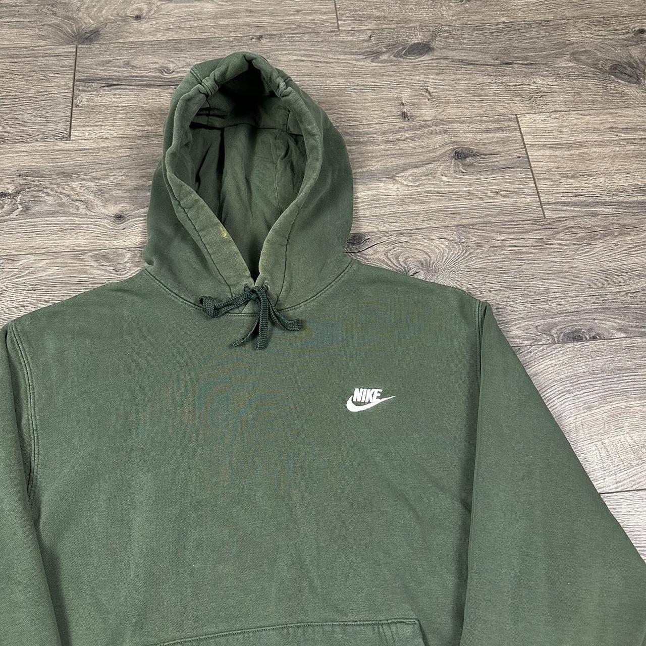 Nike Sportswear Club Hoodie Olive Green Fleece... - Depop