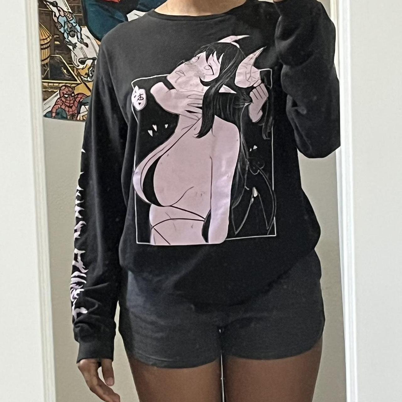 pink and black spencer's "lewd complex" long... - Depop