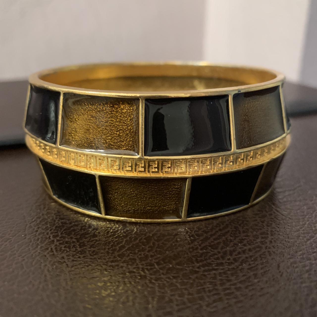 Authentic Fendi monogram FF bangle Braclet, thick... | Depop