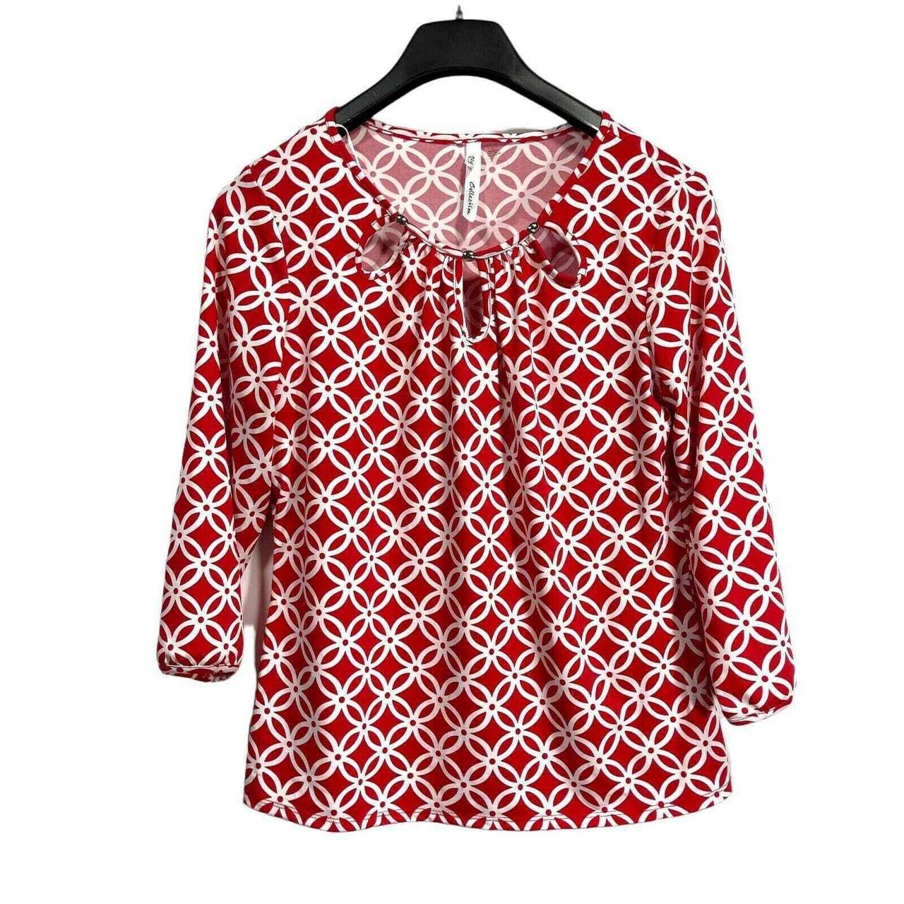 NY Collection Women's Red Shirt | Depop