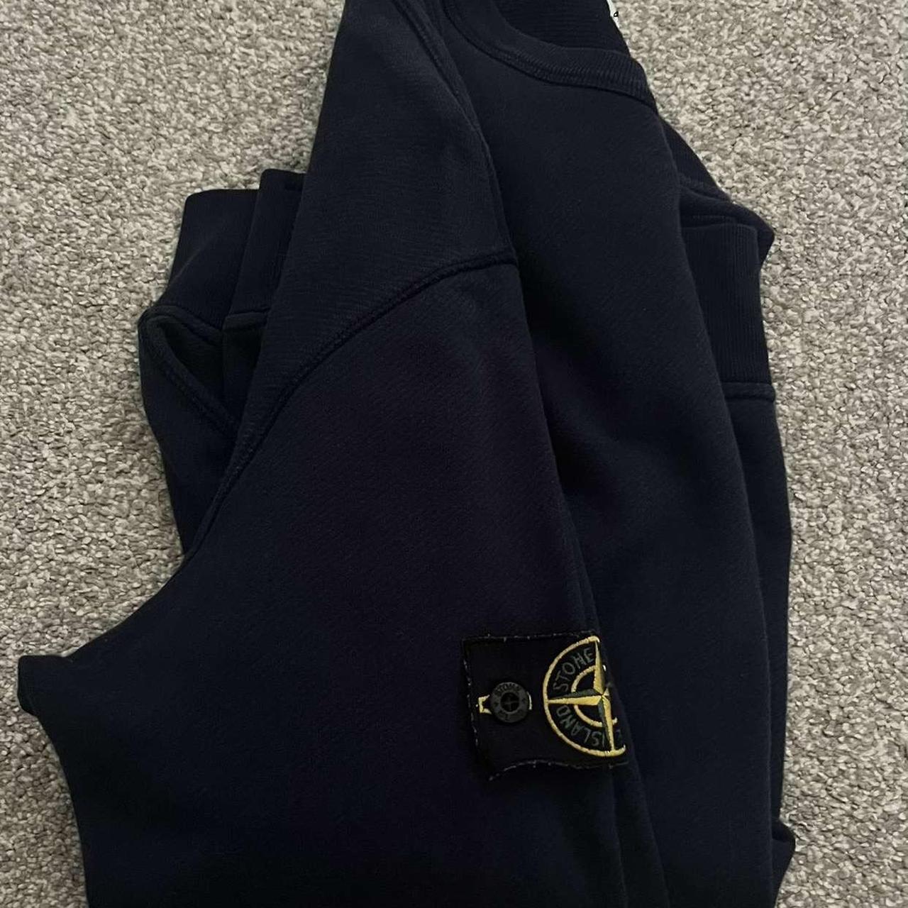 Navy stone island jumper Lightweight but still... - Depop